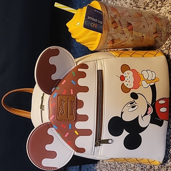 Loungefly | Bags | Mickey Mouse Ice Cream Bar Loungefly Miniback With A Printed Cup Ice Cream ...